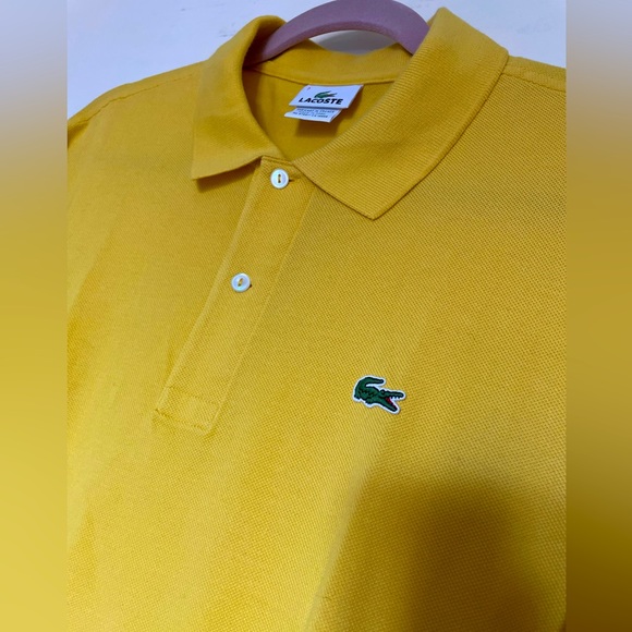 Lacoste | Shirts | Lacoste Polo Shirt With Croc Logo Regular Fit In Yellow | Poshmark